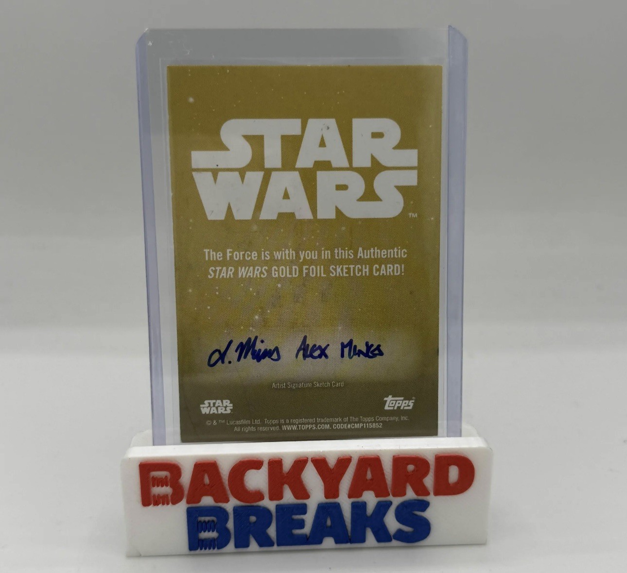 Star Wars Smuggler's Outpost Devaronian 1/1 Alex Mines GOLD FOIL Sketch ...