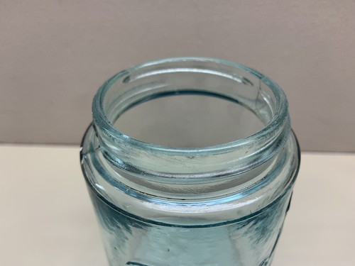 Vintage Lt Blue Root Mason Jar w/Porcelain Lined Lid | eBay