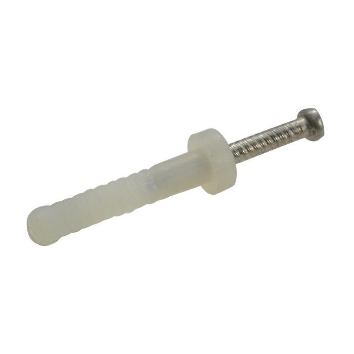 5mm x 25mm Stainless G304 Pin Nylon Round Head Anchors Concrete Masonry ...