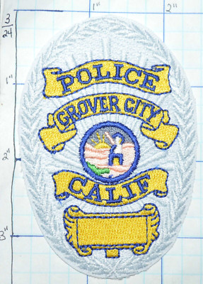 CALIFORNIA, GROVER CITY POLICE DEPT SMALL HAT 3.5" PATCH | eBay