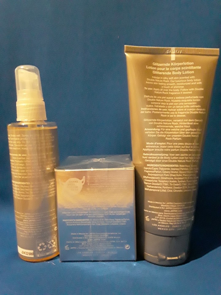 Jafra Double Nature Rock 3 Piece Set, EDT, Body Lotion, Body Spray ...