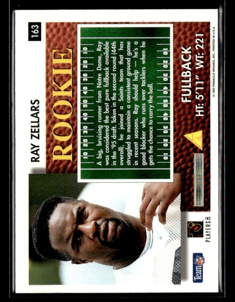 Ray Zellars 1995 Summit #163 Rookie New Orleans Saints | eBay