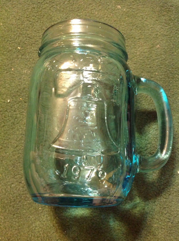 VTG 1976 Jack In The Box 1776 Liberty Blue Glass Mug - Make Life A ...