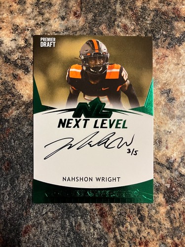 Nahshon Wright 2021 SAGE Next Level Green Auto 3/5 Oregon State Beavers ...