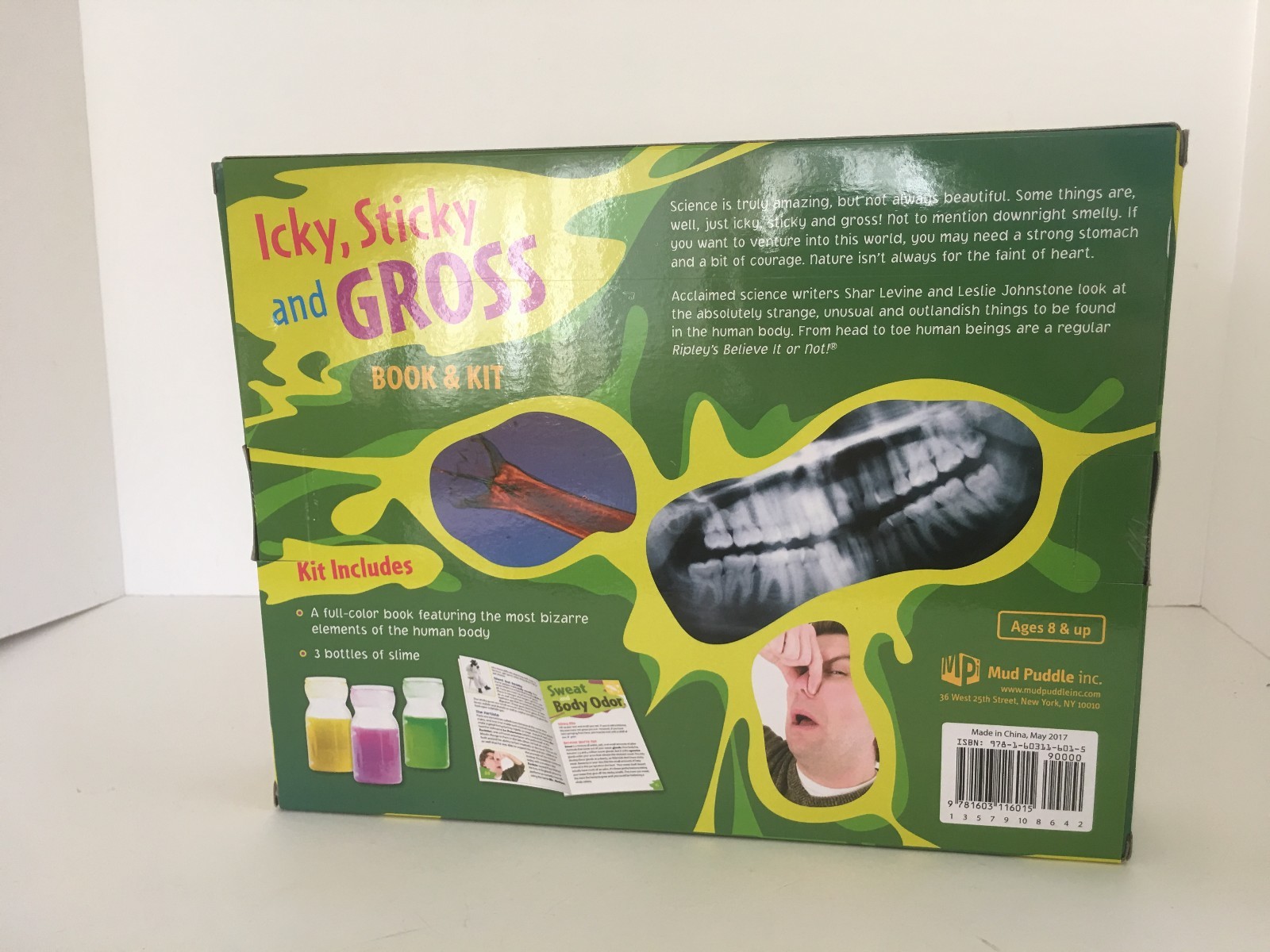 Icky Sticky and Gross Book + Kit Slime Factbook Human Body Edition New ...