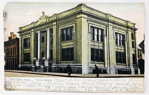 Antique Canton OH, Public Library, Vintage Ohio c1911 Postcard | eBay