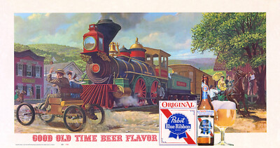 PABST BLUE RIBBON BEER ADVERTISING POSTER | eBay