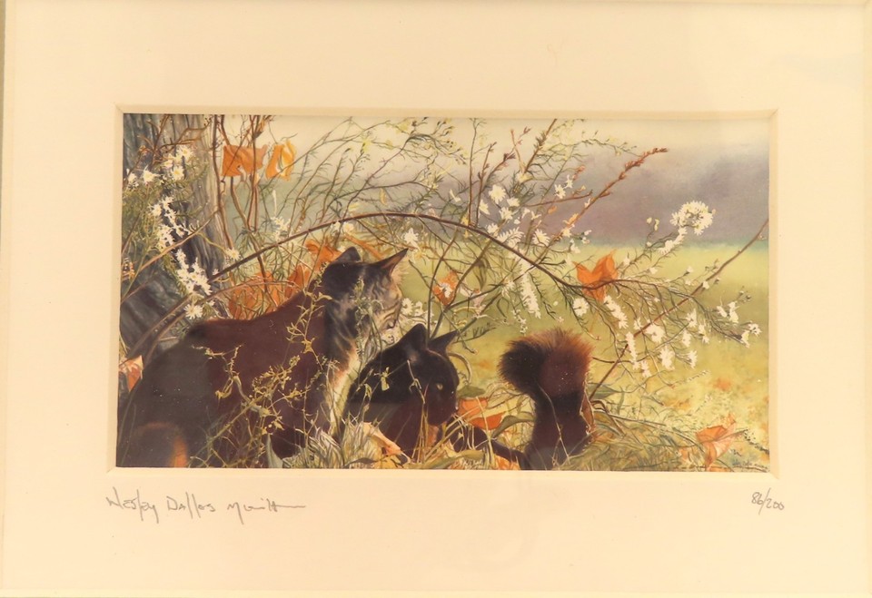 WESLEY DALLAS MERRITT~SIGNED NMBRD Print 68/200 The Lookouts Cats ...