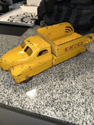 VINTAGE 1950'S BUDDY L Streamlined SHELL GAS Delivery Truck PRESSED ...