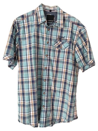 Robert Redd Camicia Uomo Blu a Quadri Casual (INT L) | eBay
