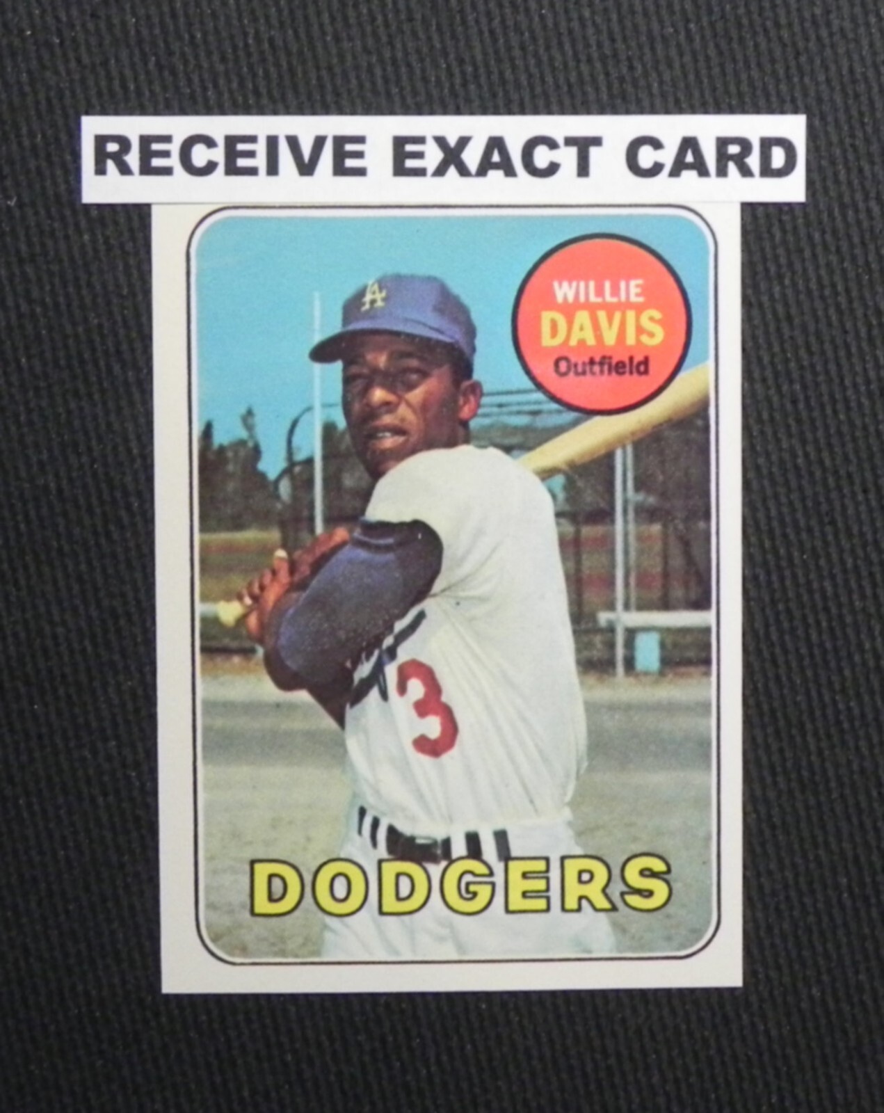 WILLIE DAVIS Dover Reprint of 1969 Topps Card #65 _ EXACT CARD (A) in ...