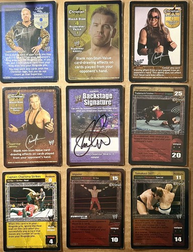 WWE WWF Raw Deal CCG Card Game SS3 - CHRISTIAN set + Backstage ...