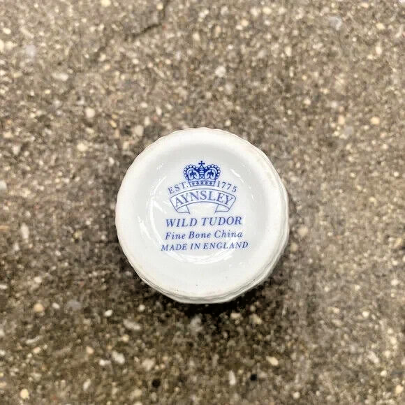 Aynsley Wild Tudor Fine Bone China Bud Vase Floral Made in England 3-1/ ...