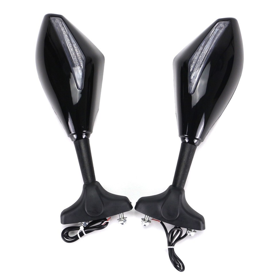 Rearview Mirrors With Turn Signals LED For Kawasaki Ninja 650R ER6F ...