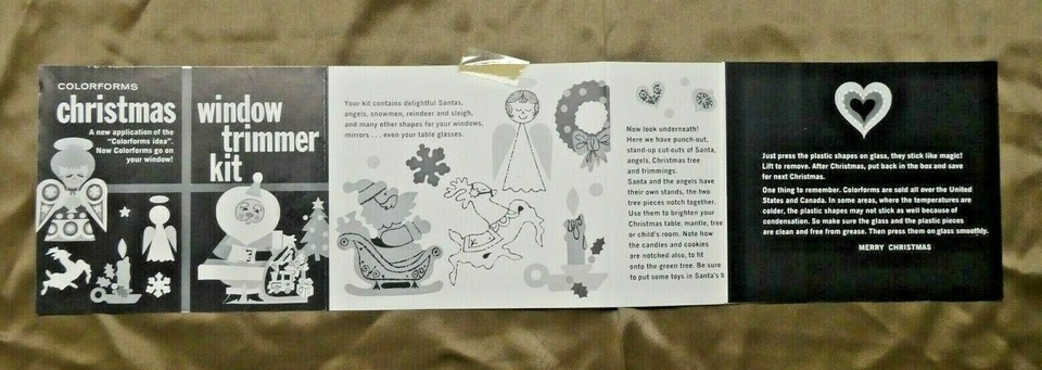 Christmas Window Trimmer Kit Colorform Printers Proof For Colorforms ...