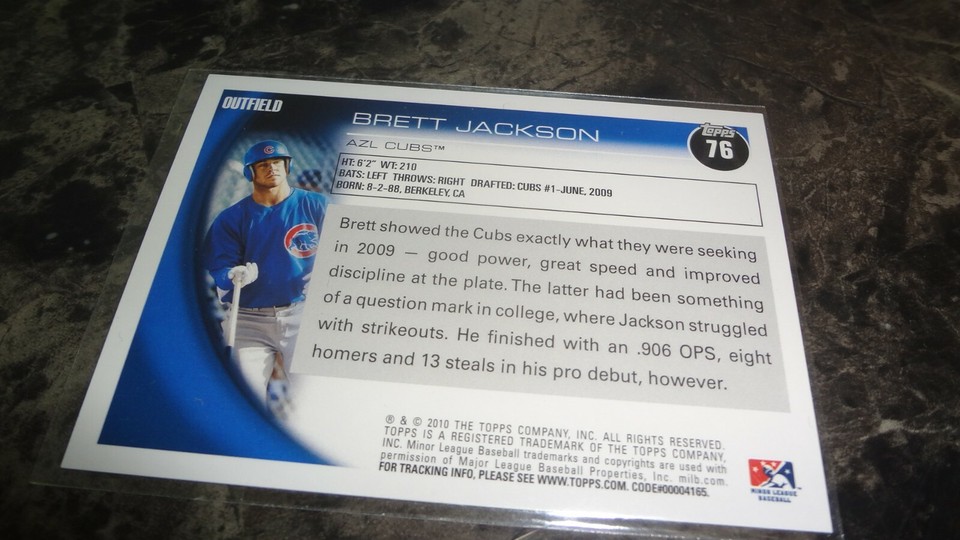 2010 TOPPS PRO DEBUT #76 BRETT JACKSON BASEBALL CARD | eBay
