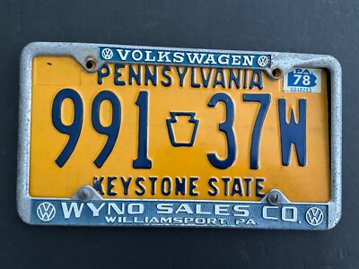 Wyno Sales Volkswagen License Plate Frame vintage Dealership ...