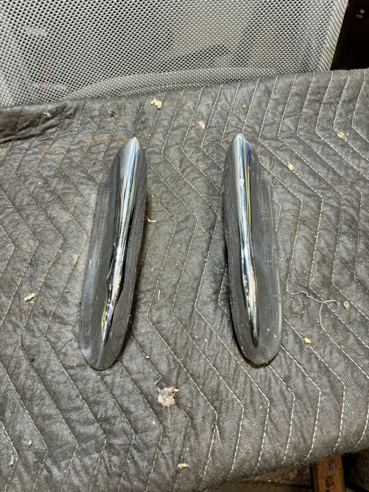 1964 1965 Lincoln Continental Pair Rear Bumper License Plate End Guards ...