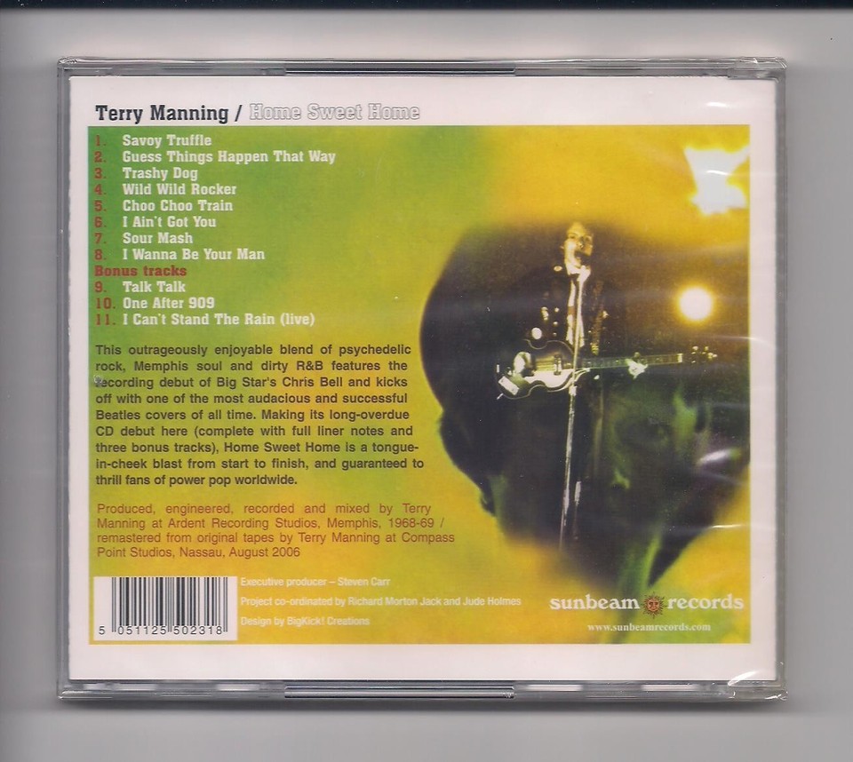 TERRY MANNING -Home sweet home CD 1969 SEALED Chris Bell (Big Star ...