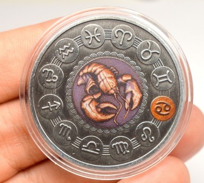 999 SILVER SCORPIO ZODIAC SIGNS ANTIQUE FINISH MEDAL COIN 20g | eBay