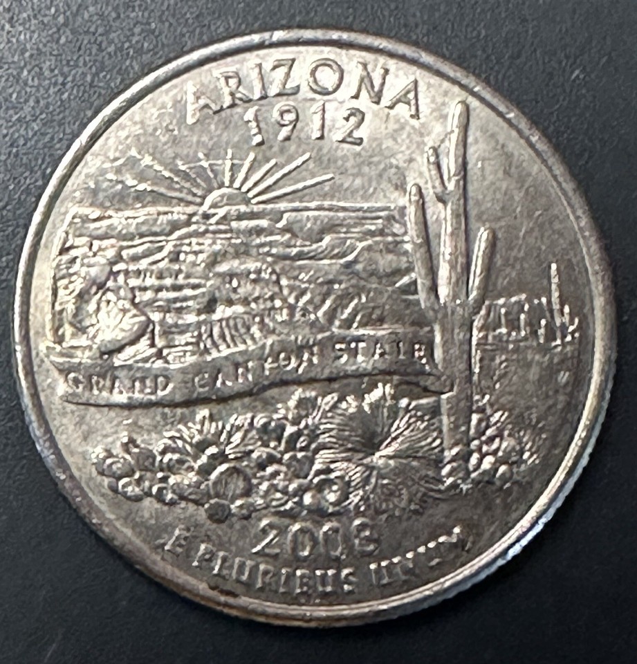 2008 P DIE CHIP ERROR EXTRA LEAF CACTUS QUARTER (915) | eBay