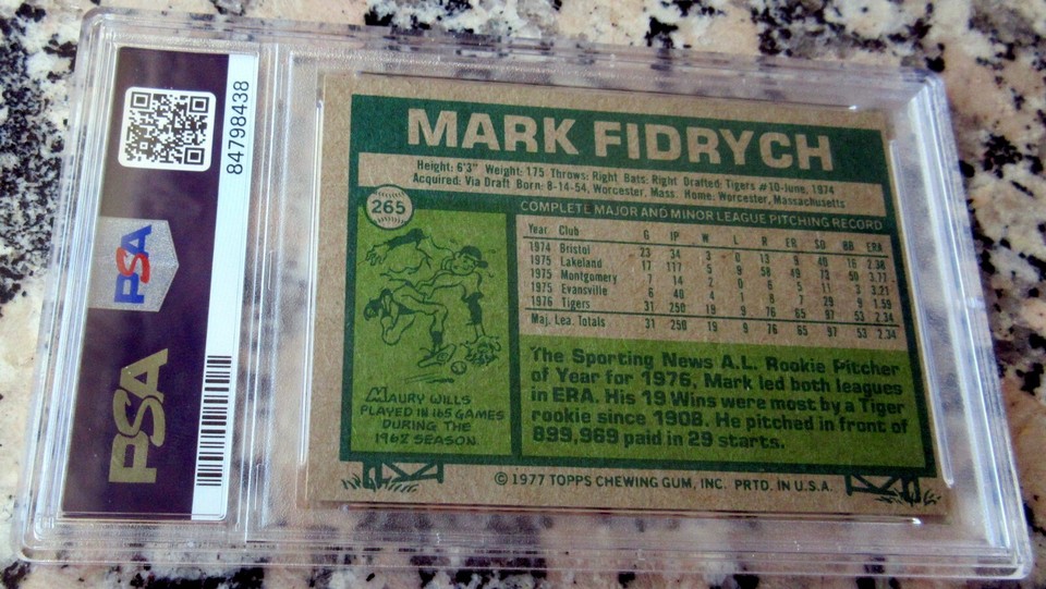 MARK FIDRYCH 1977 Topps Rookie Card RC All Star Gold Cup PSA 5 EX Polish USA HOF | eBay