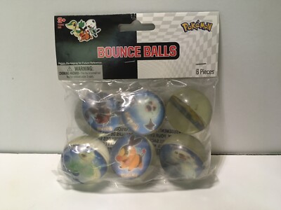 Pokemon Bounce Balls 6 Pack Snivy Oshawott Tepig Pikachu Woobat 2012 | eBay