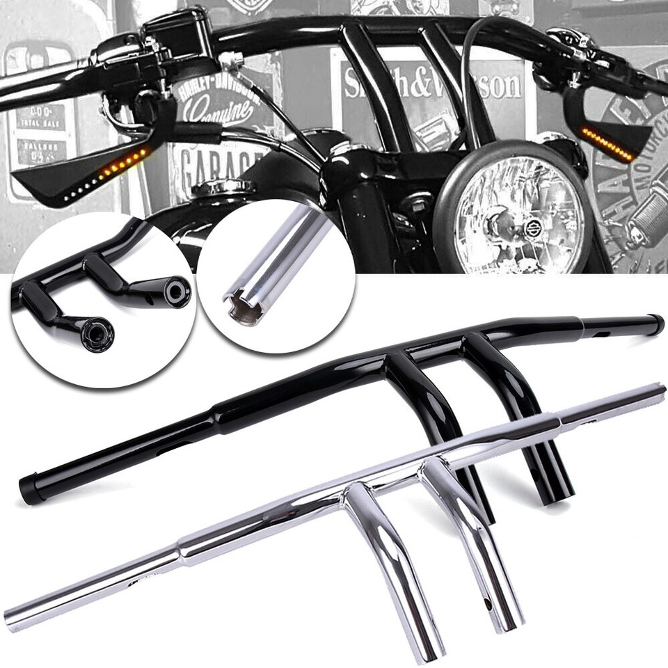 1" 25mm T-Bar Motorcycle Drag Riser Handlebar Fit For Harley Softail ...