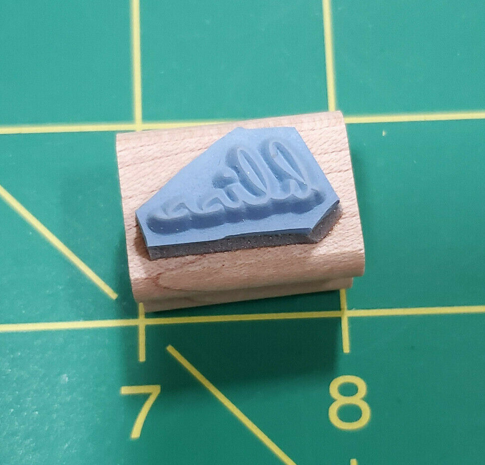 BLISS in Cursive Noteworthy Small Rubber Stamp Wood Mounted Stampin Up ...