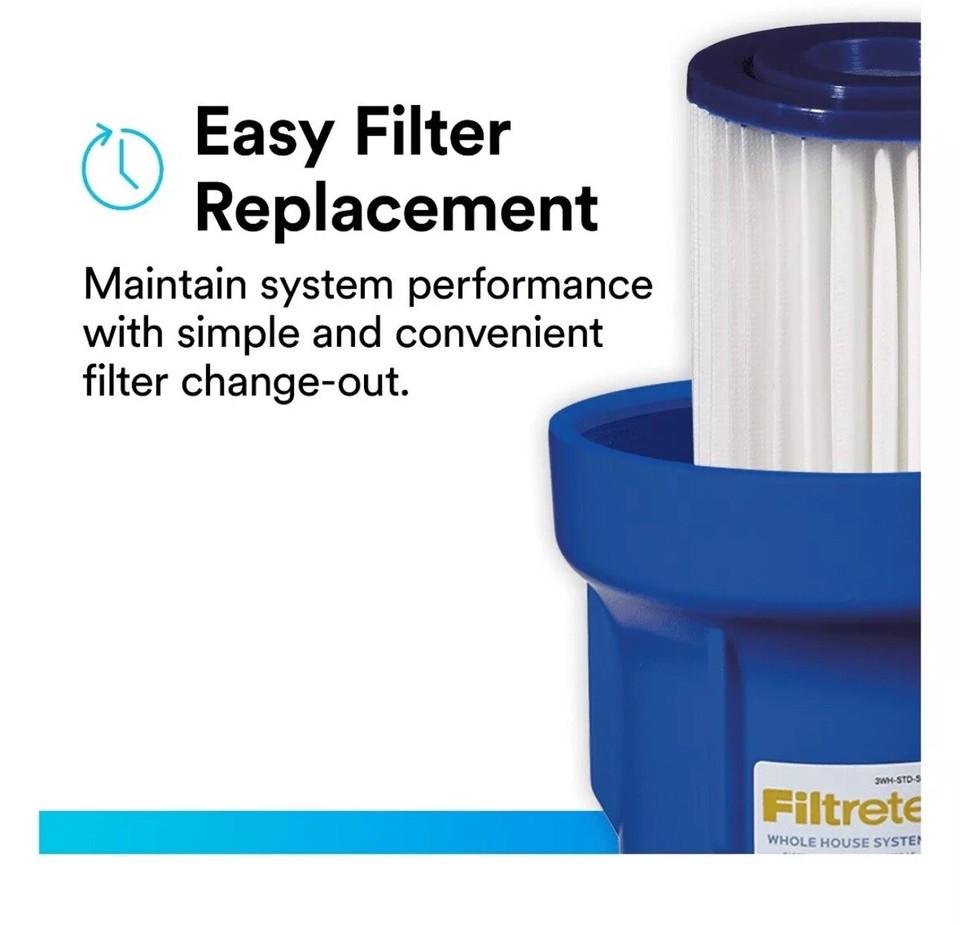 Double Pack 3M Filtrete 3WH-STDPL-F02 Whole House Water Fileter ...