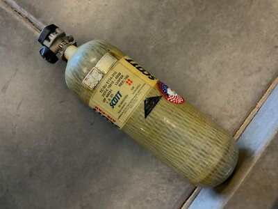 Scott 4500PSI 60MIN Firefighter SCBA Bottle Tank Cylinder Mfr 2001 ...