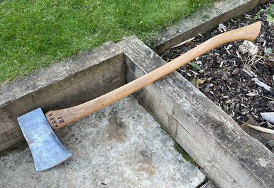 Vintage Elwell 5.7 lb Axe Wood Log Cutter Chopper Garden Crown Stamped ...