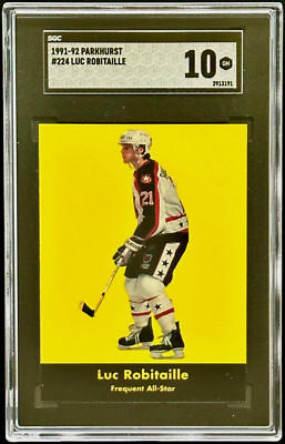 1991-92 LUC ROBITAILLE - All-Star Card Parkhurst #224 - HOF - SGC 10 ...