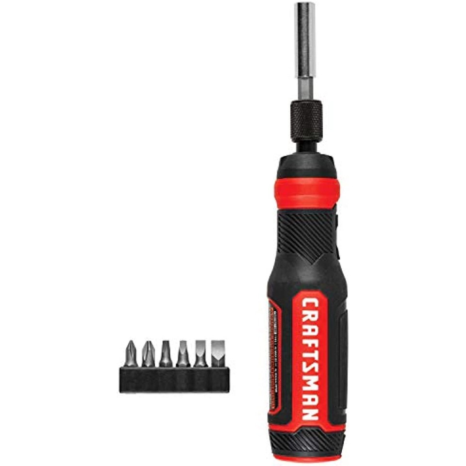 CRAFTSMAN Cordless Screwdriver, 4V, 8-Piece Set (CMHT66718B6 ...