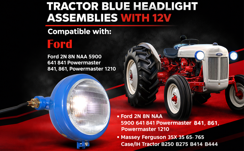 NEW 2000 2600 3000 3600 3610 4000 5000 7000 FITS FORD TRACTOR 12V BLUE ...