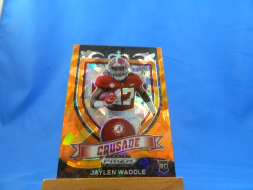 Jaylen Waddle Prizm Draft Picks 2021 RC Rookie Crusade Orange Ice Prizm ...