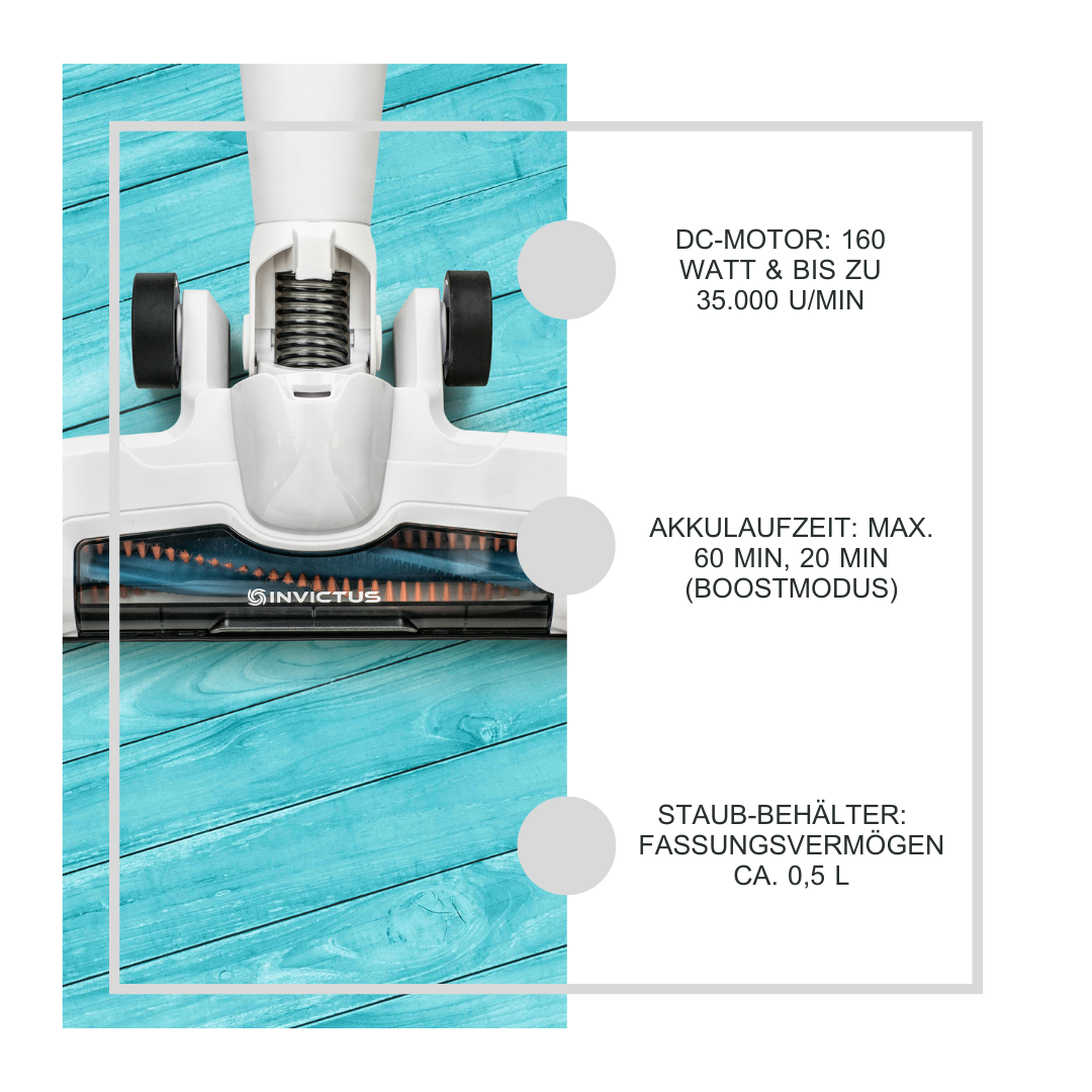 Genius Invictus M5 Set 14tlg Akkustaubsauger mit Knickfunktion ...