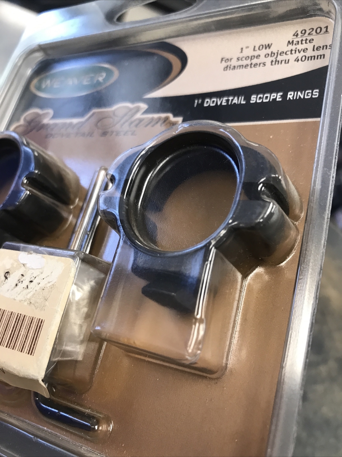 Weaver 49201 Grand Slam 1 Low Dovetail Scope Rings Matte Black Ebay