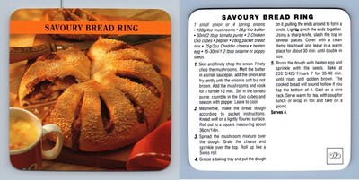 Savoury Bread Ring - Young Cooks - OXO Recipe Card | eBay UK