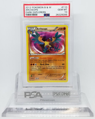 Pokemon BW DARK EXPLORERS ARCHEOPS 110/108 SECRET RARE PSA 10 GEM MINT ...