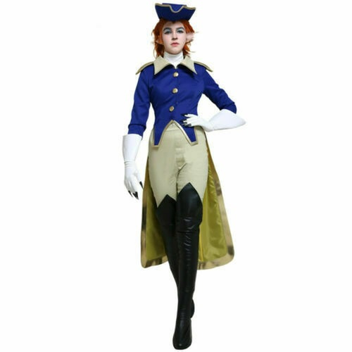Captain Amelia Cosplay Royal Navy Officer Uniform Costume Set with Hat ...