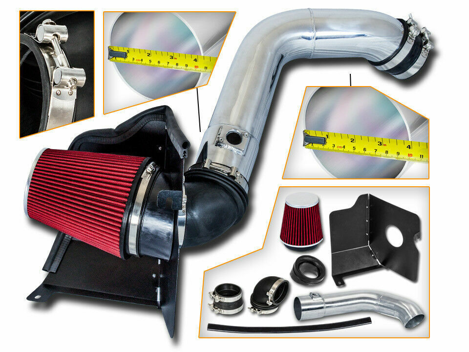 Red For 04-05 Silverado LLY 6.6L V8 Diesel Heat Shield Cold Air Intake ...