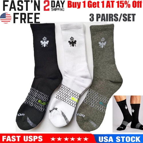 3 pairs Bombas Men's All-Purpose Calf Socks Size Large 10-13 - US Fast Ship | eBay