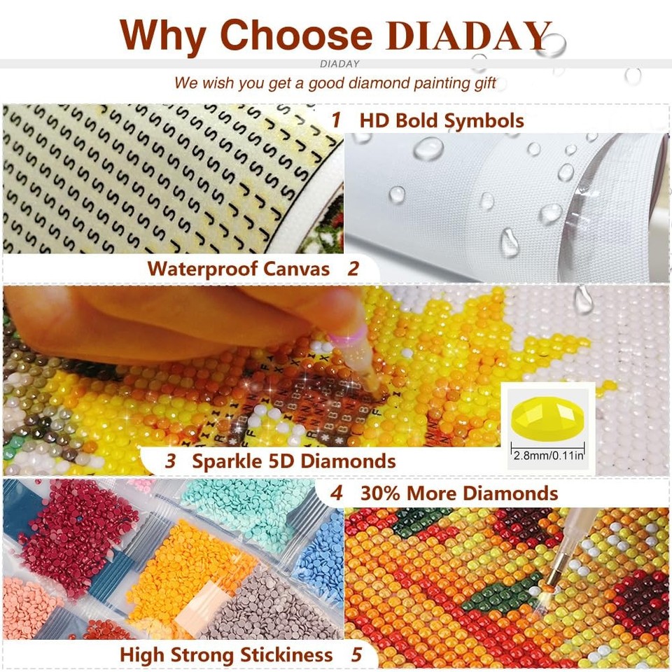 5D Flowers Diamond Painting Kits, Stained Glass Pansy Diamond Art Kits ...