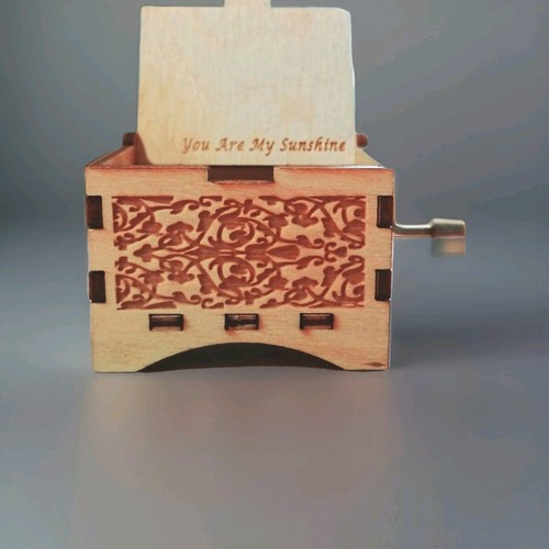 Hand Crank Wooden Music Box - New With Box | eBay