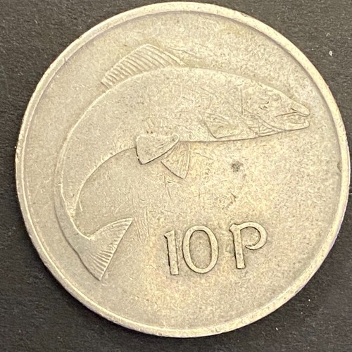 1975 Irish 10 Pence 10p Coin Salmon Fish 28mm 11.35g | eBay