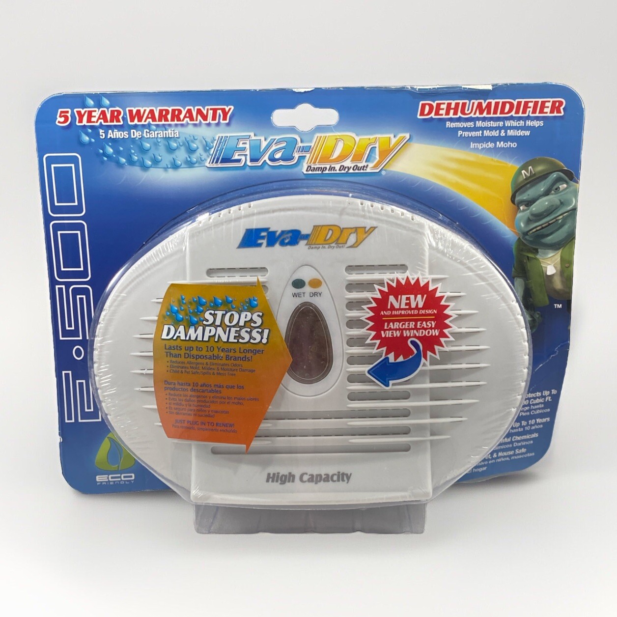 EVA-DRY E-500 High Capacity Renewable Dehumidifier for Small Spaces Gun ...