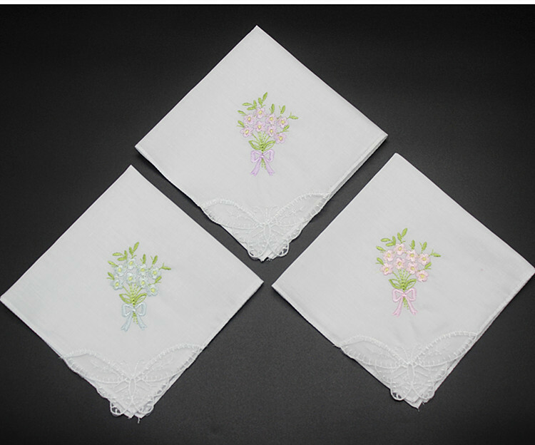 Women Bulk Sale 100% Embroidered Cotton Lace Handkerchief Soft Hanky ...