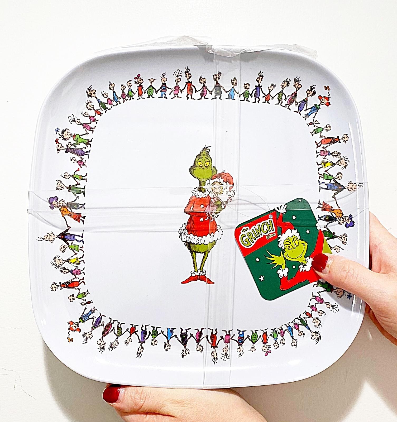 How The Grinch Stole Christmas 4 Pack Plastic Square Plates | eBay