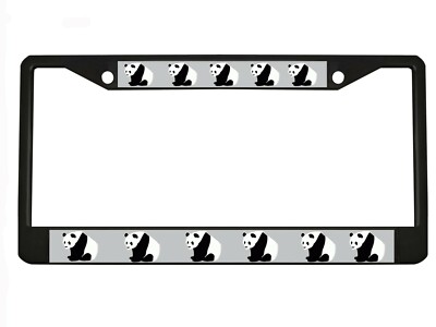 Panda Bear Design Heavy Duty Metal Car License Plate Frame Auto Tag ...